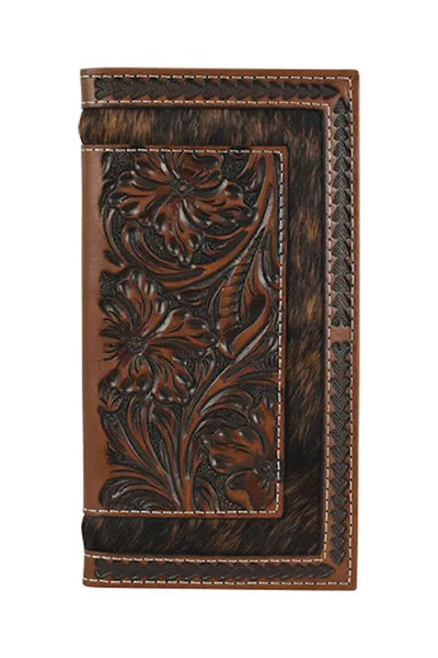 Justin Wallets Men's Rodeo Tooling Leather Brown Money Clip– Circle H ...