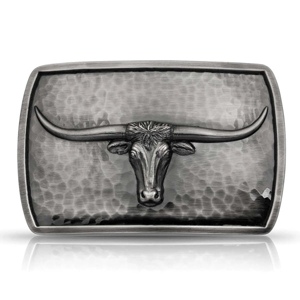 Montana Silversmiths River Rock Cascade Longhorn Buckle - Western Belt ...