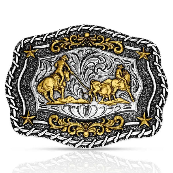 Montana Silversmiths The Roundup Team Roper Buckle - Western Belt ...